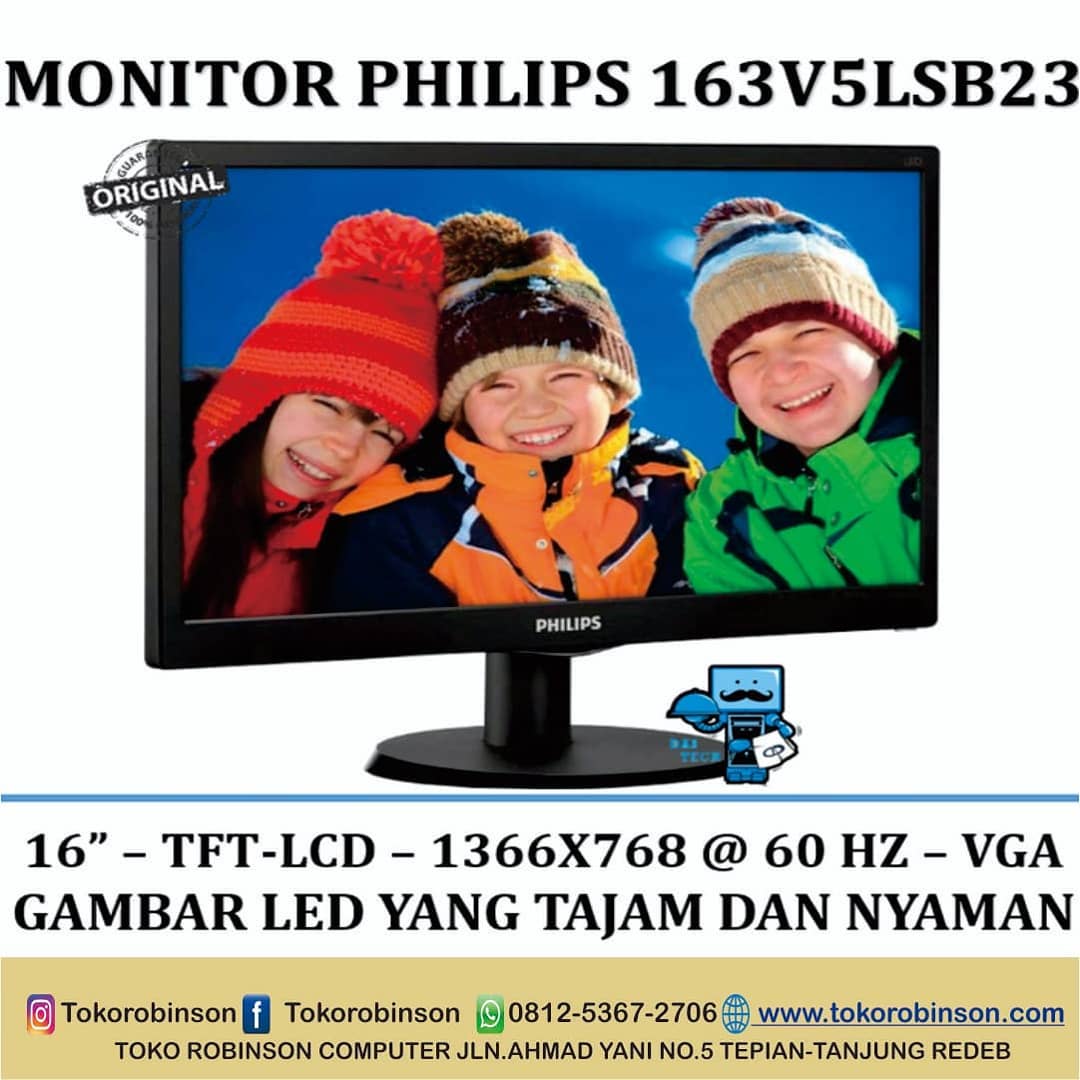 MONITOR LED PHILIPS 16 INCH – ROBINSON COMPUTER BERAU